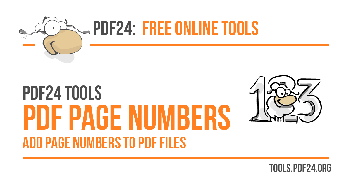 Add Page Numbers To PDF Files Quickly Online Free PDF24 Tools