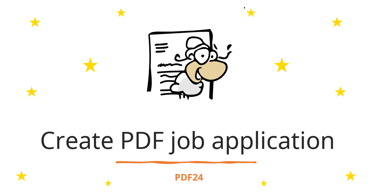 Create job applications as PDF - quick, online, free - PDF24