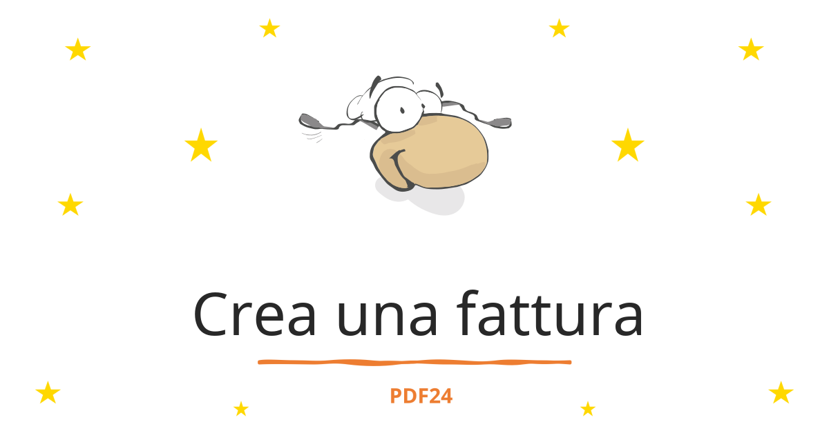 Crea una fattura - veloce, online, gratis - PDF24