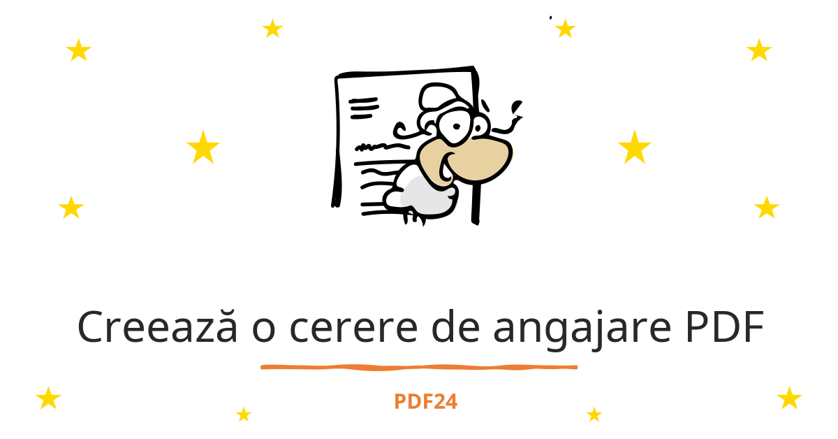 Creează o cerere de angajare online ca PDF - rapid, online, gratuit - PDF24